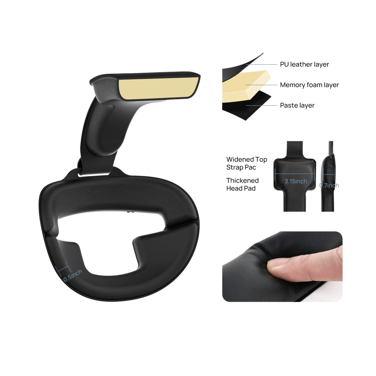 Oculus Quest 3 Battery Head Strap Foscomax VR Head Strap With 10000mAh ...