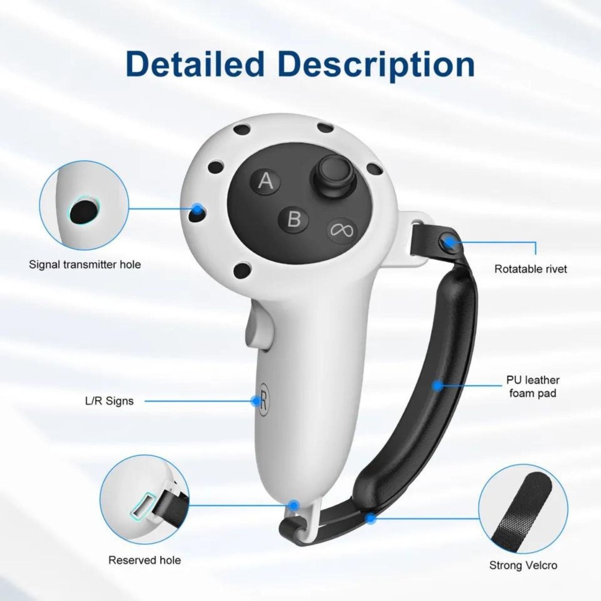 Silicone controller covers + holder for Meta Quest 3 | Black